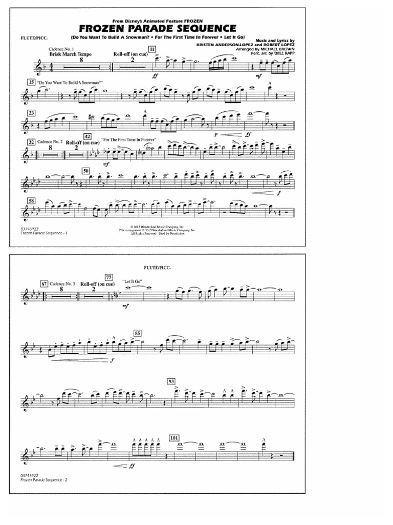 Frozen Parade Sequence - All Parts (Please Find and Print The Part You ...