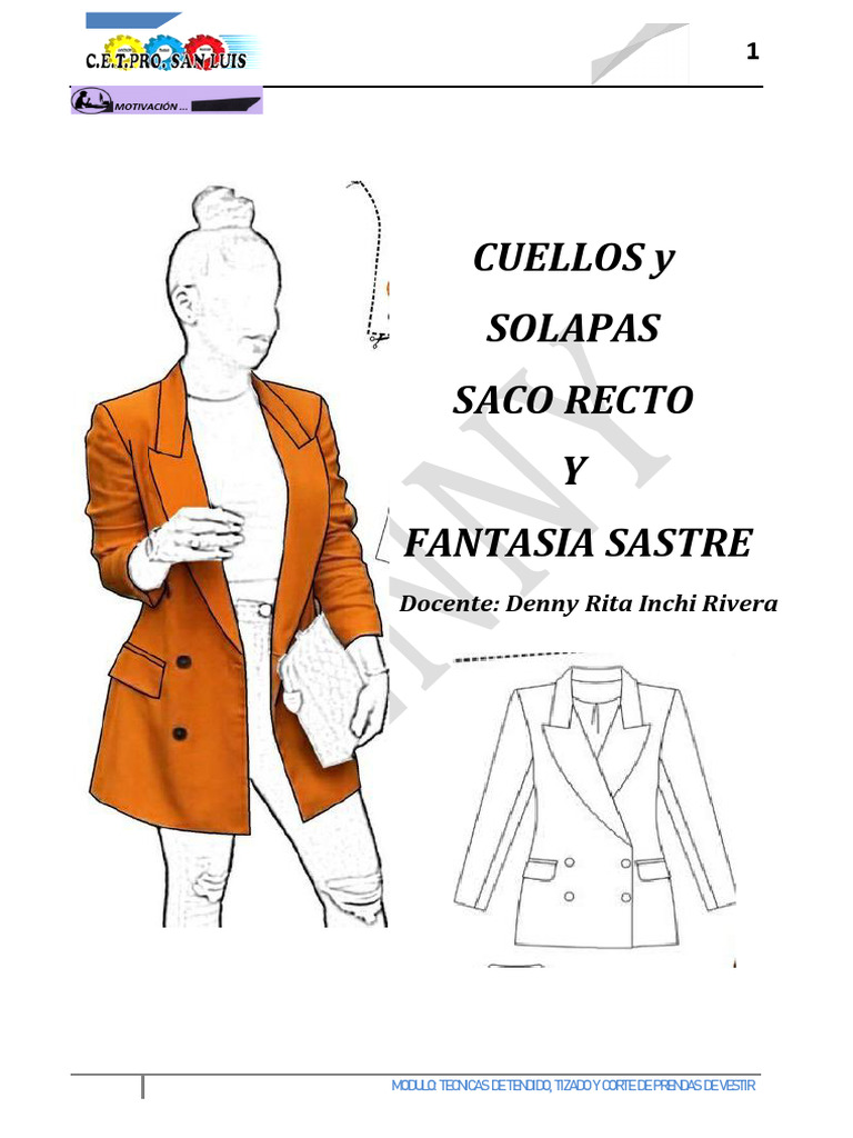 Sastre de Sacos - Tipos de Solapa y Cuellos 2025 | PDF | Ropa | Moda