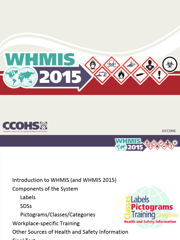 Overview of WHMIS Health Hazard Classes | PDF | Chemistry | Chemical ...