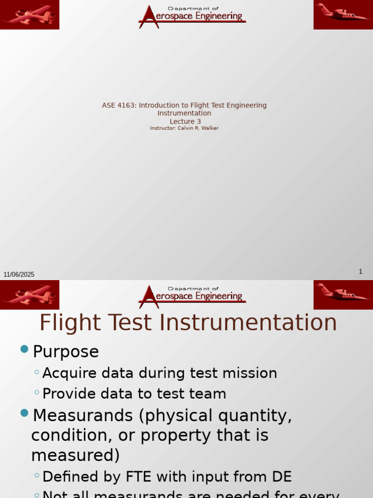 Flight Test Instrumentation Overview | PDF | Frequency Modulation ...