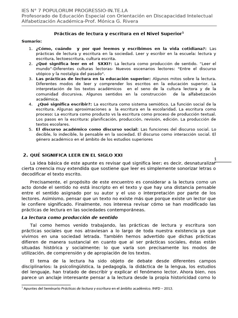Pract Lectura y Escritura - 2 A 6 | PDF | Literatura | Conocimiento