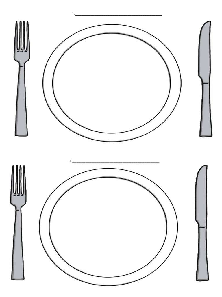 Plate Template - 1st Grade | PDF