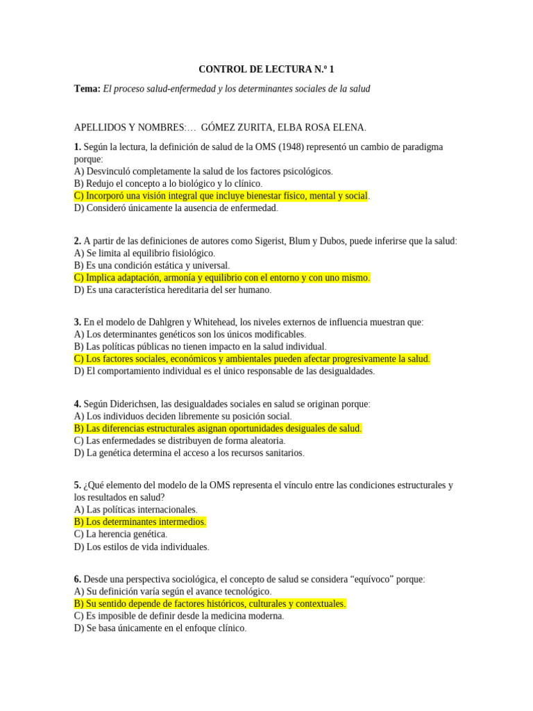 Control de Lectura Nro 1 | PDF | Educación en artes liberales ...