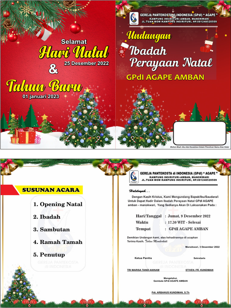 Undangan Gpdi Agape Amban | PDF