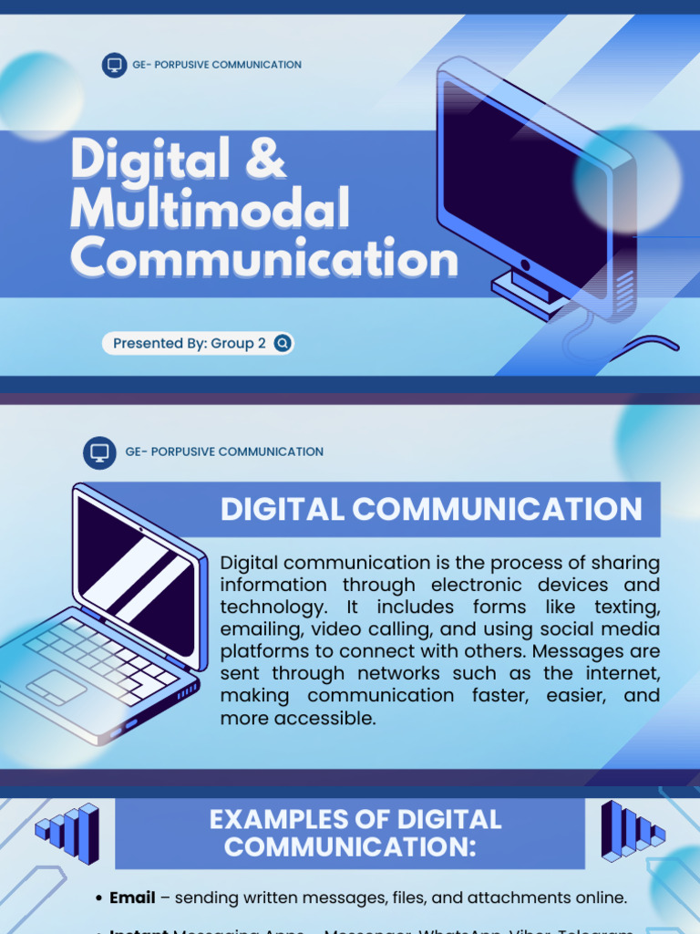 Digital and Multimodal Communication Guide | PDF | Communication ...
