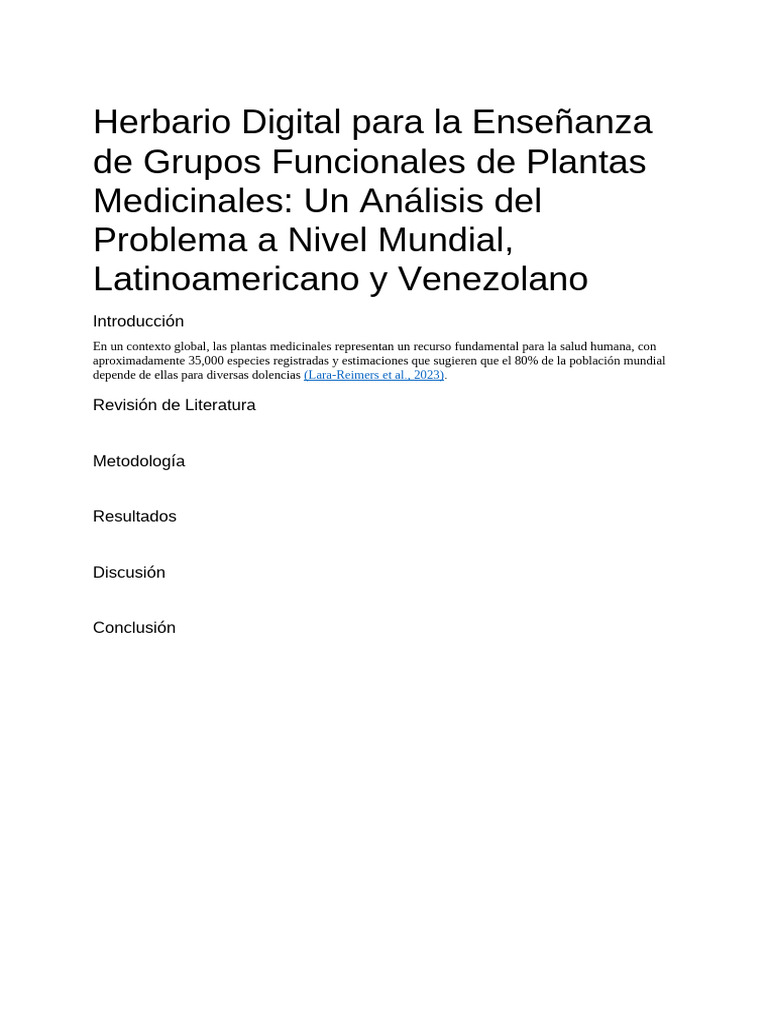 Herbario Digital para La Ense Anza de Grupos Funcionales de Plantas ...
