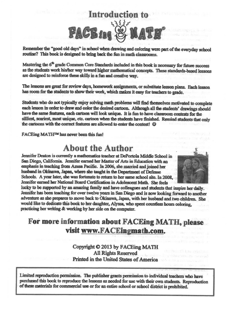 Faceing Math 6th Grade | PDF