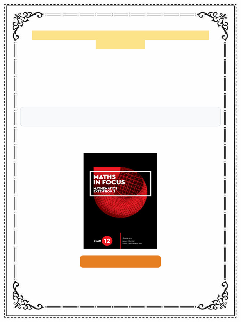 Maths in focus. Year 12 : mathematics extension 2 Janet Hunter digital version 2025 | PDF ...