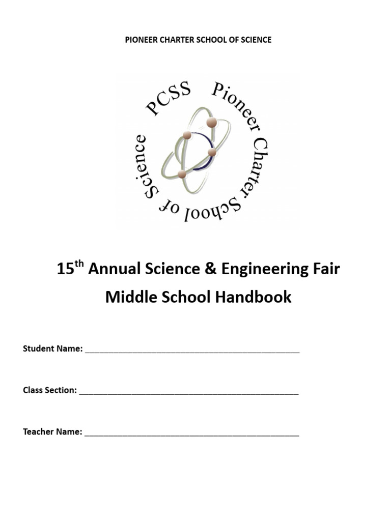 Science and Engineering Fair Handbook MS 21 - 22 | PDF | Experiment ...
