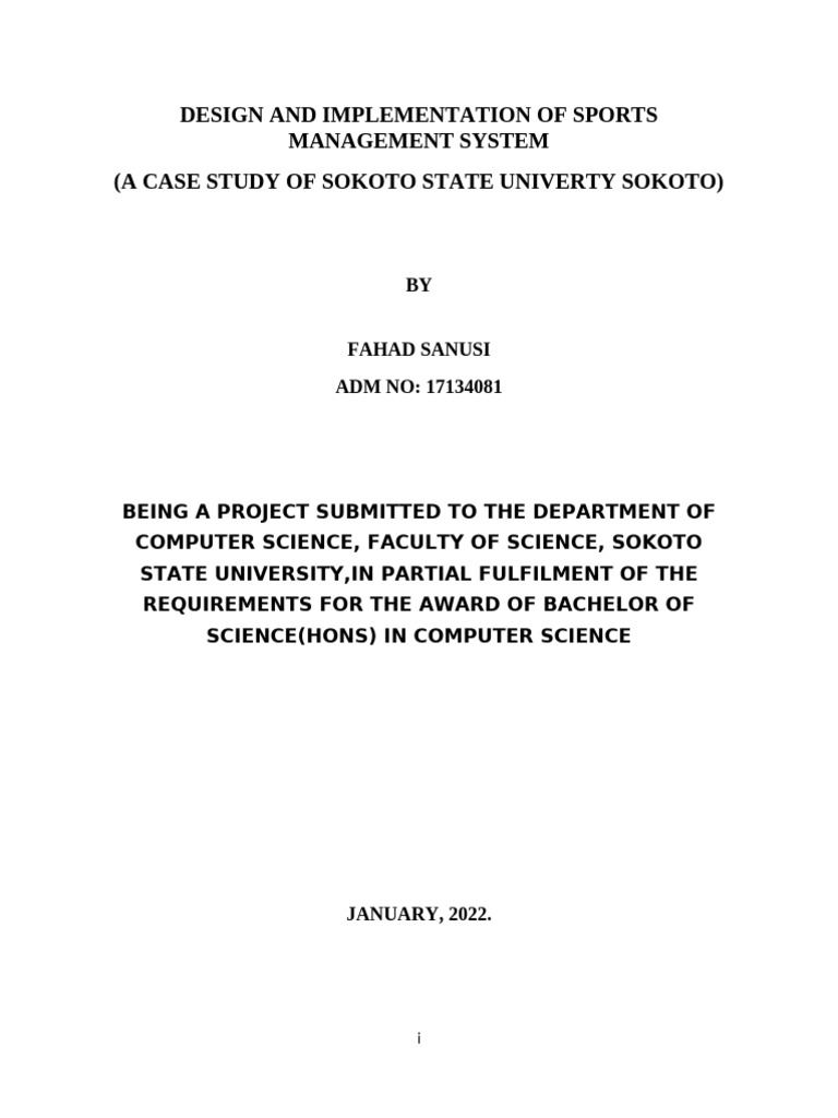 Sports Management System Design Project | PDF | World Wide Web ...