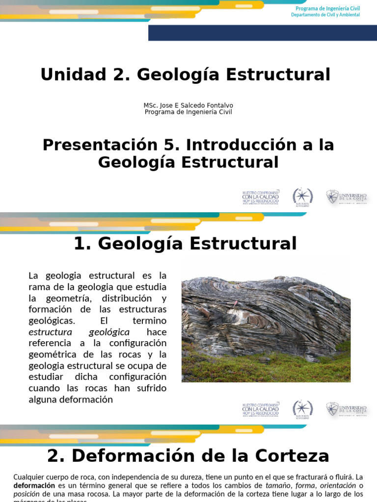 Introducción a la Geología Estructural | PDF | Falla (geología ...