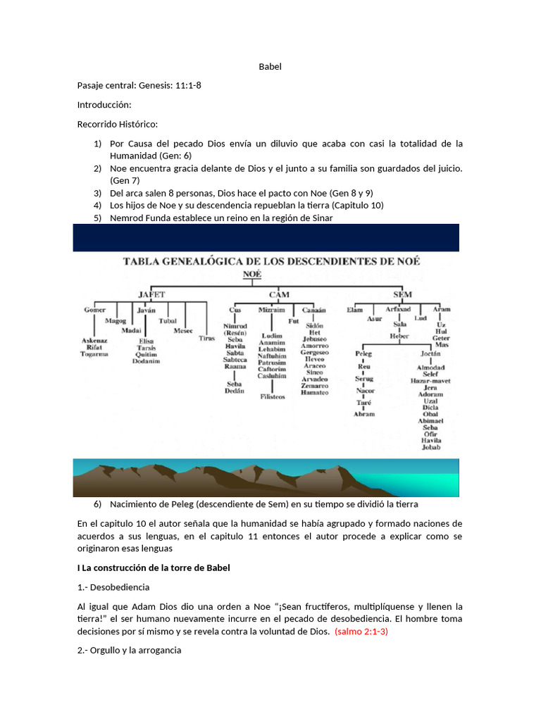La Torre de Babel: Desobediencia y Castigo | PDF | Noé | Satán