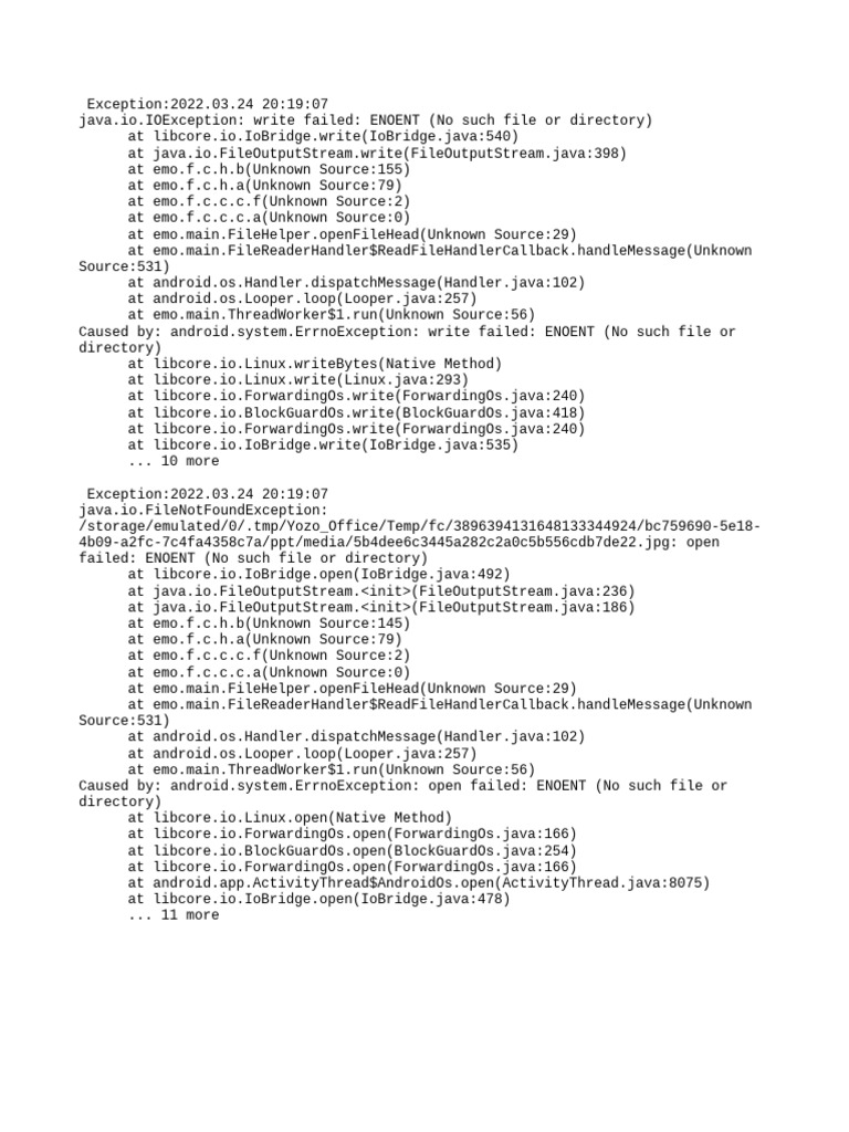 Yozo Log | PDF | Java (Programming Language) | Android (Operating System)