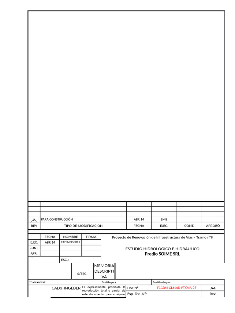 Estudio Hidrológico SOIME SRL Fray Luis Beltrán | PDF | Precipitación ...