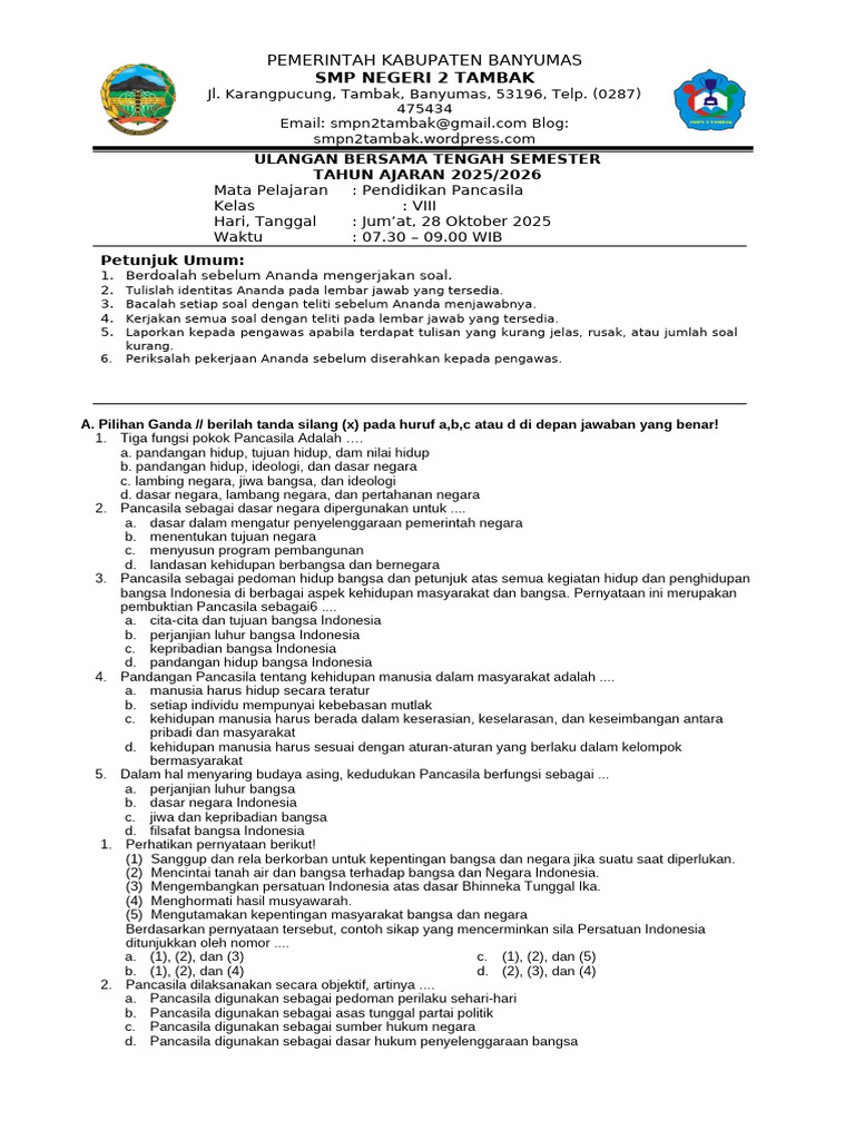 Asas Pp8 Smt1 Smpn2tambak | PDF