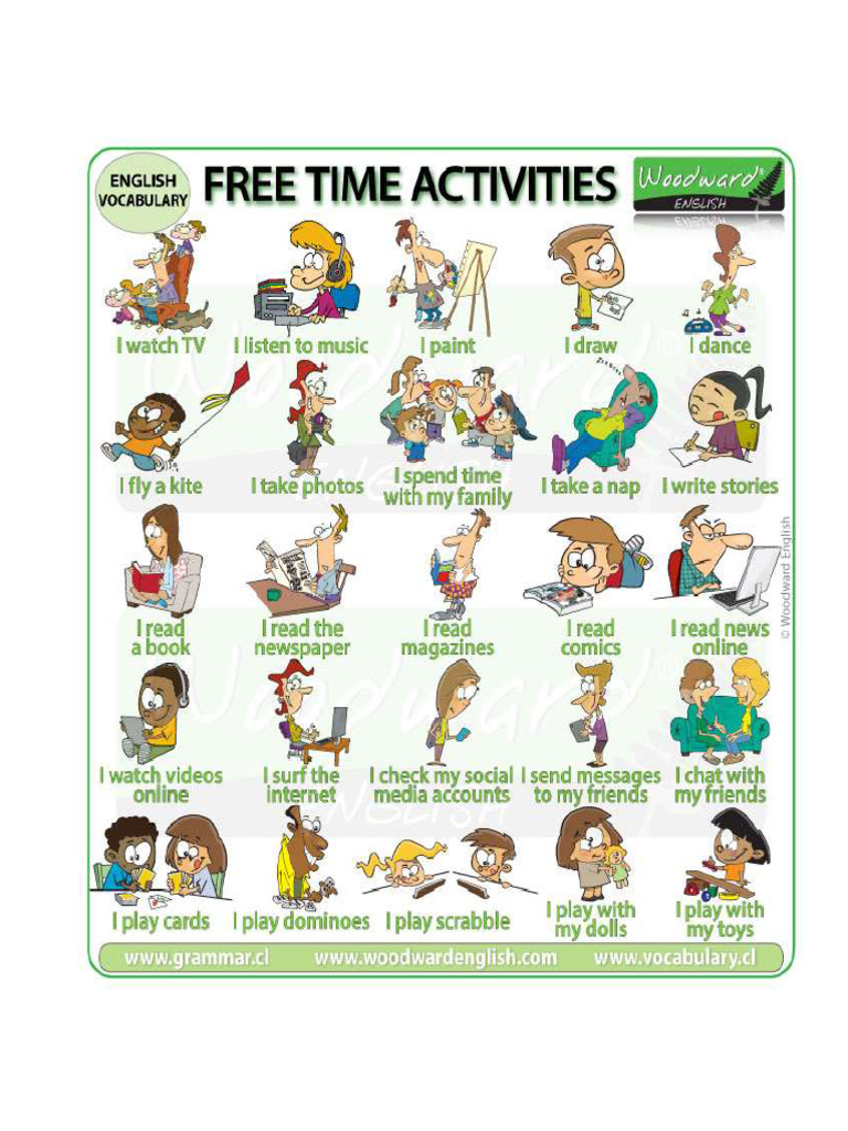 Free Time Activities Verbs | PDF
