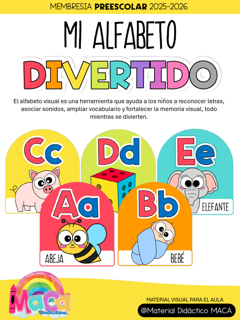 MI ALFABETO DIVERTIDO© Material Didáctico MaCa | PDF