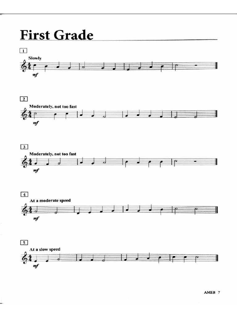 Grade 1-8 Flute Sight Reading | PDF