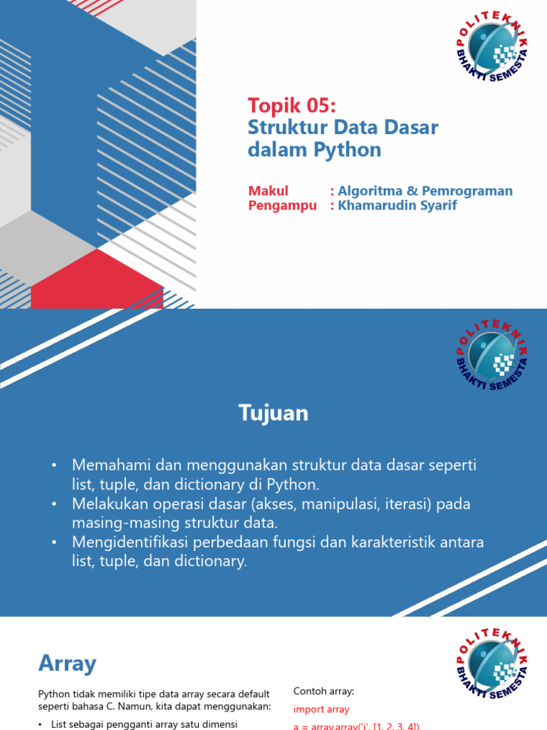 5- Struktur Data Dlm Python | PDF