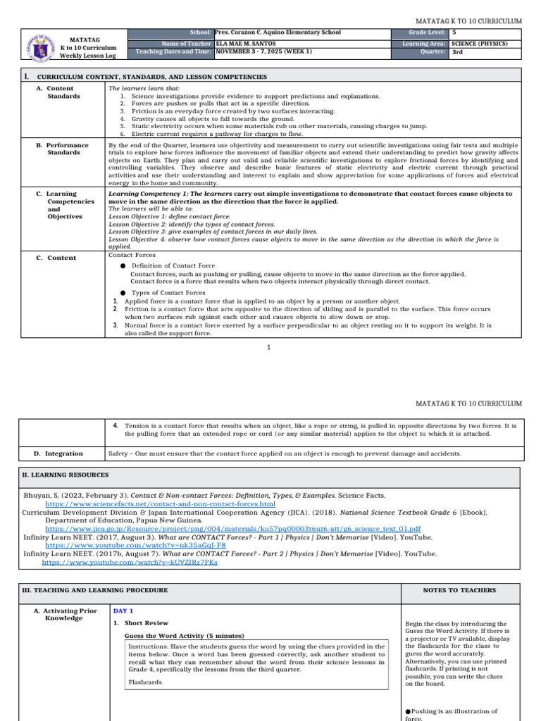 Understanding Contact Forces in Science | PDF | Force | Friction