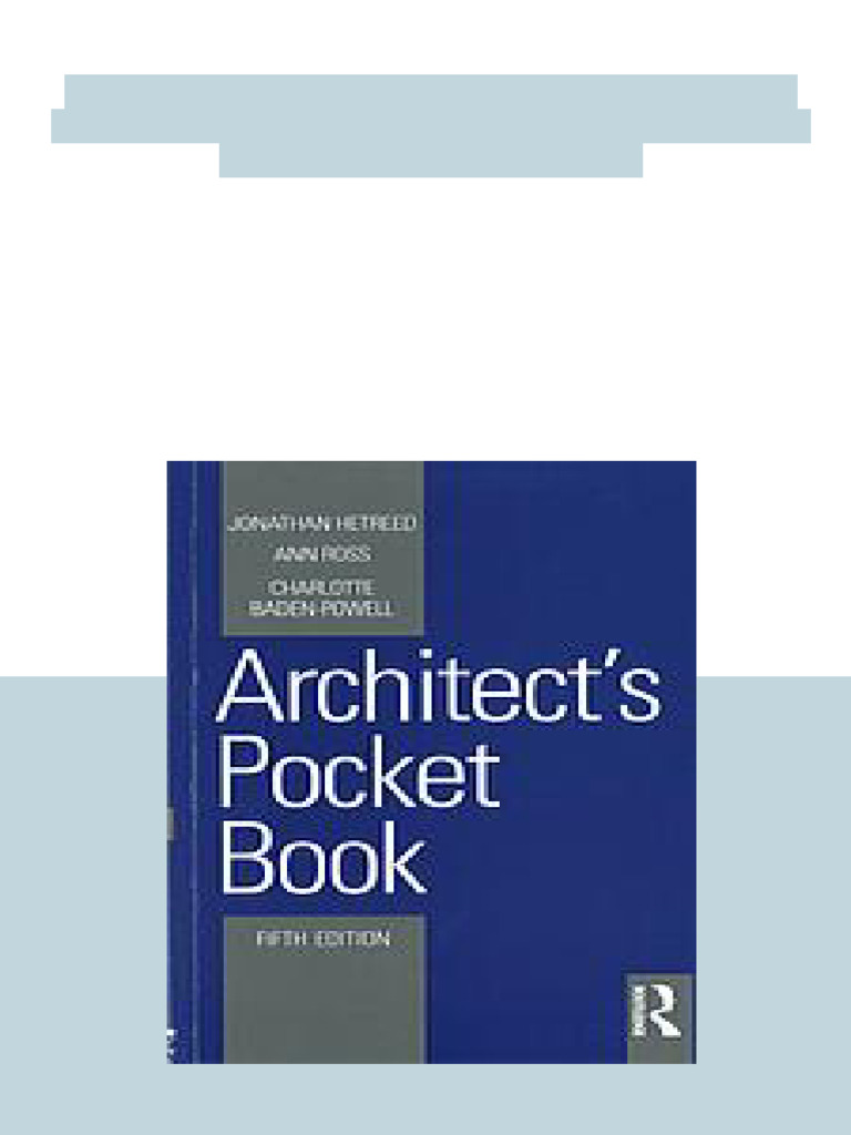 (Ebook) Architect’s Pocket Book by Jonathan Hetreed, Ann Ross ...