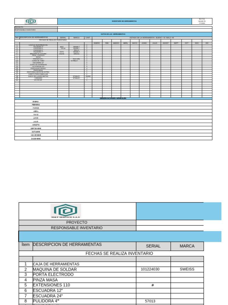 IVENTARIO NATURMEGA CAJA 1 | PDF