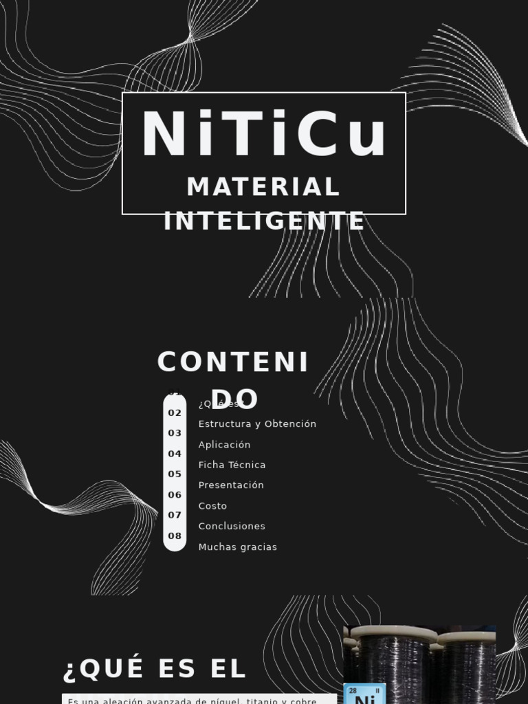 NiTiCu: Aleación de Memoria de Forma | PDF | Elementos químicos ...