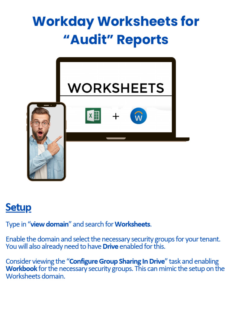Workday Audit Report Worksheets Setup | PDF | Microsoft Excel | Worksheet