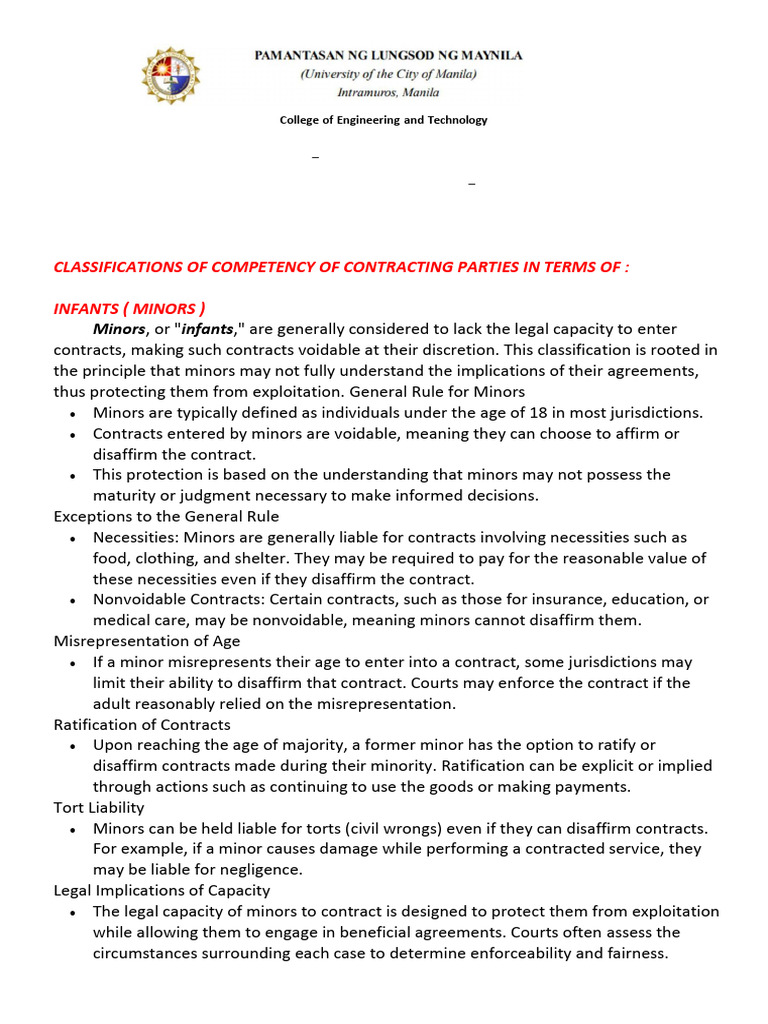 Competency of Contracting Parties - Villanueva | PDF | Corporations ...