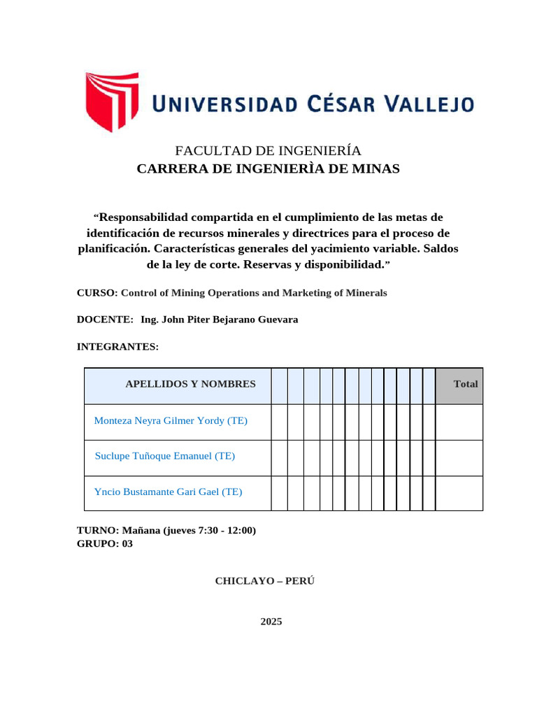 Sesion 11 - Monteza, Yncio, Suclupe | PDF | Minería | Sustentabilidad