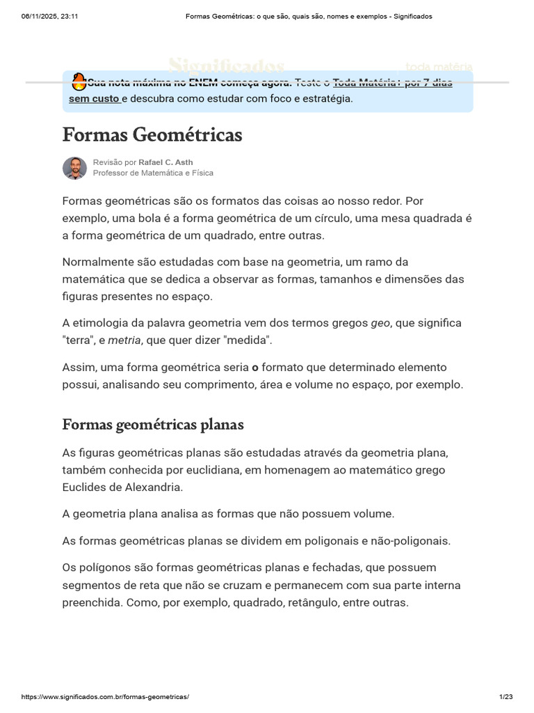 Formas Geométricas - o Que São, Quais São, Nomes e Exemplos ...