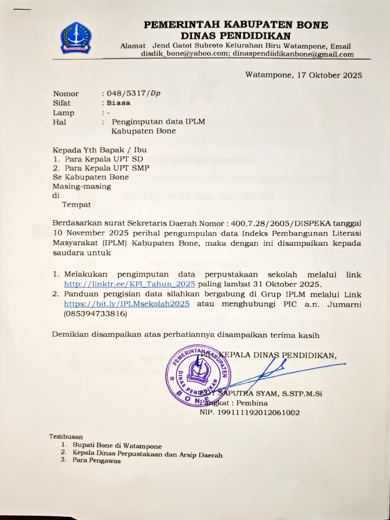 Surat IPLM | PDF
