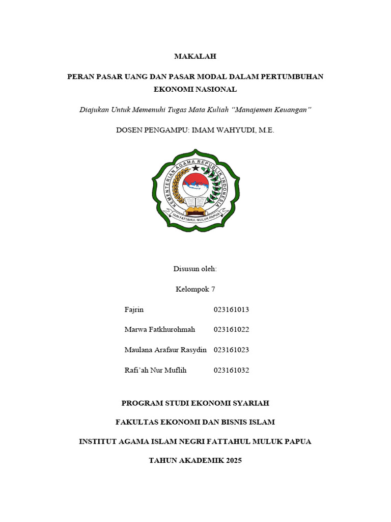 Makalah Manajemen Keuangan Kel.7 | PDF