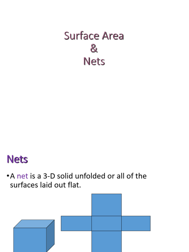 Surface Area of Solids Nets Notes | PDF | Area | Geometric Objects