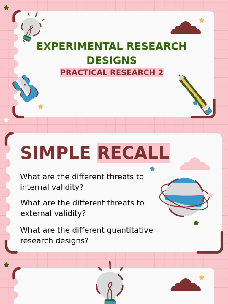 Experimental Research Designs | PDF | Cognition | Quantitative Research