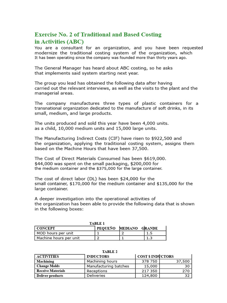 Costing Analysis: Traditional vs ABC | PDF | Business | Business Economics