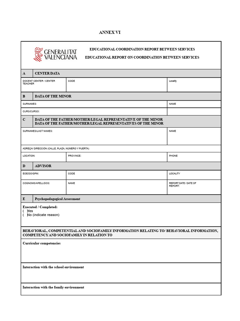 Annex Model VI Usmia (Sandra) | PDF