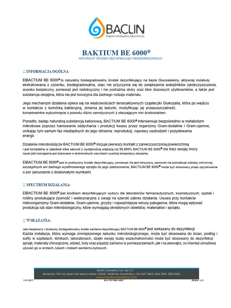 Bactium Be 6000 PDF | PDF
