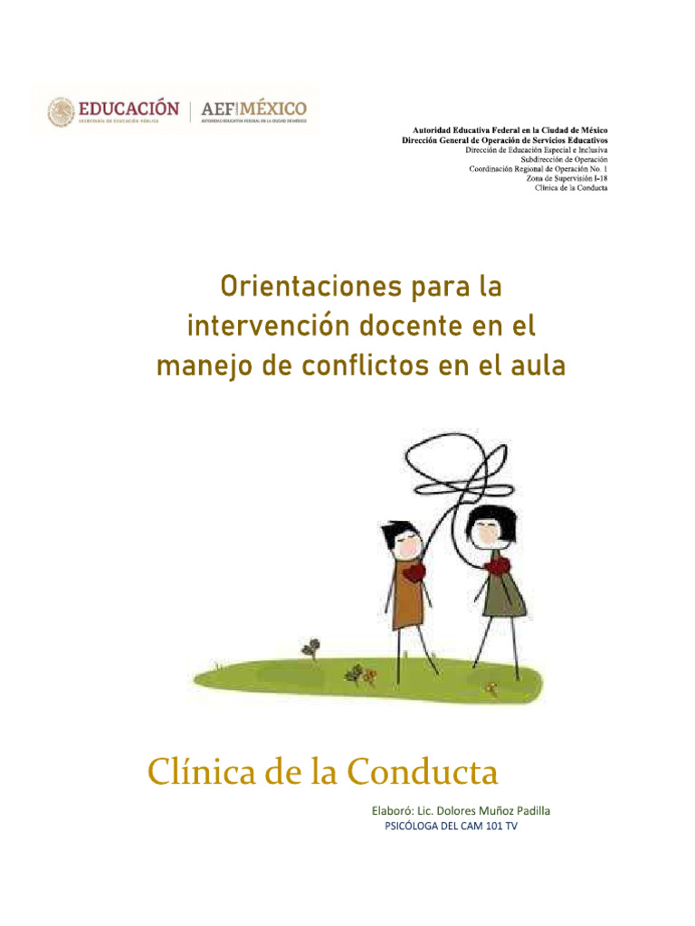 Manejo de Conflictos Clinica de La Conducta | PDF