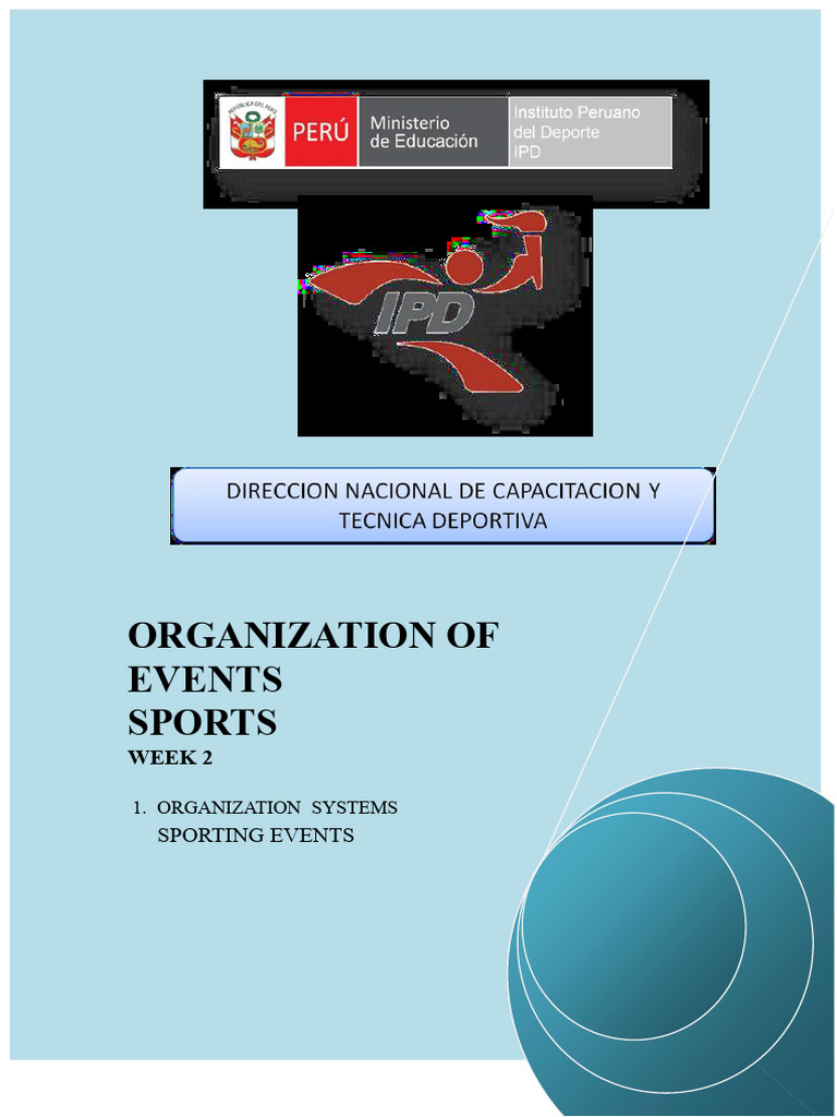 Sports Event Organization Guidelines | PDF | Sports | Justice