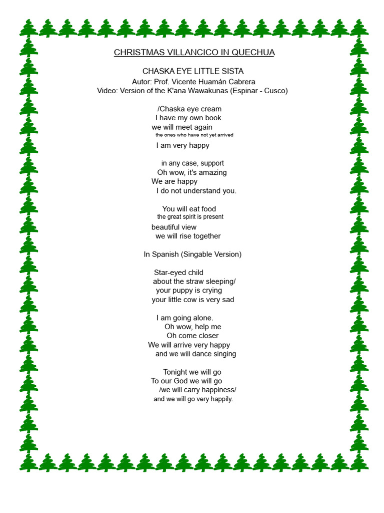 367647508-Christmas Carol-in-Quechua.docx | PDF