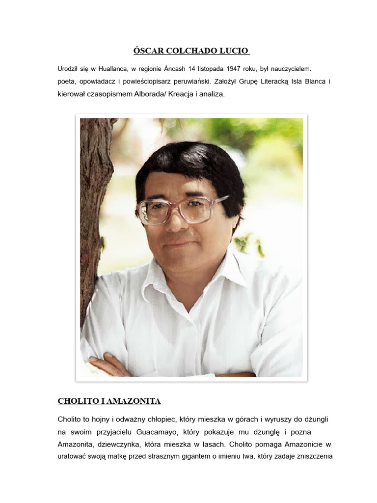 Óscar Colchado Lucio | PDF