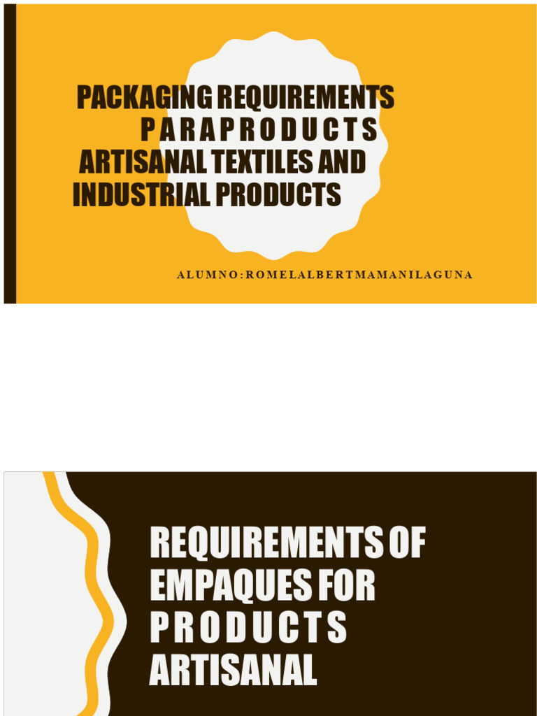 Packaging Requirements For Artisanal Textile Products | PDF | Textiles