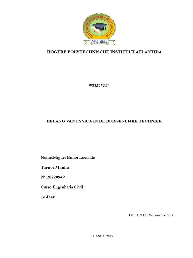 Fysica in de Ingenieurswetenschappen | PDF