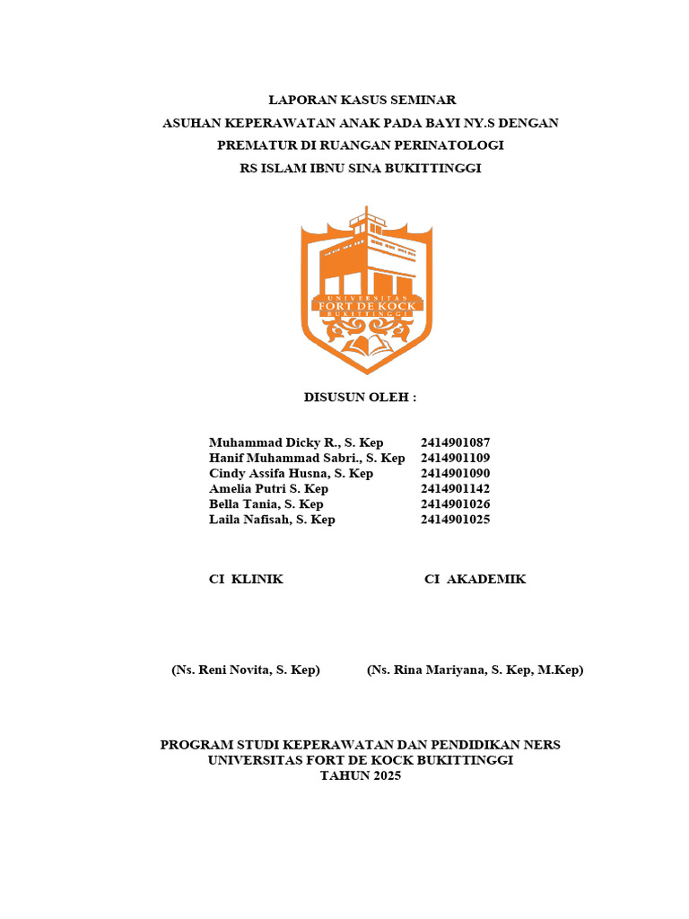 Laporan Kasus Seminar Keperawatan Anak - Profesi Ners | PDF