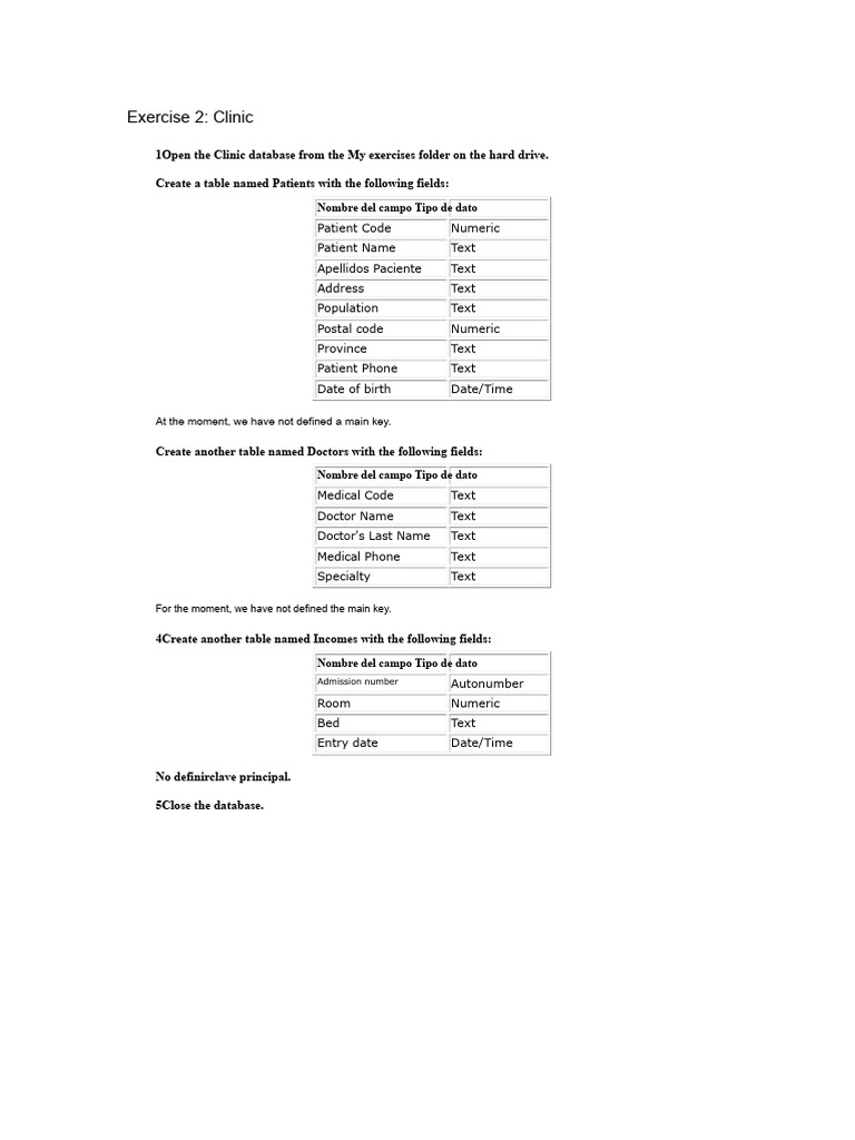 Clinic Database Structure and Modifications | PDF | Button (Computing ...