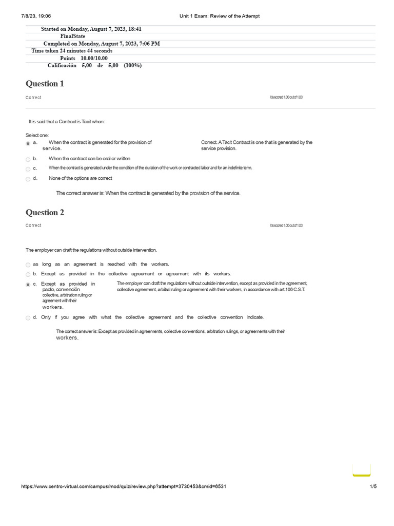 Unit 1 Exam Review: Labor Law Insights | PDF | Labour Law | Employment