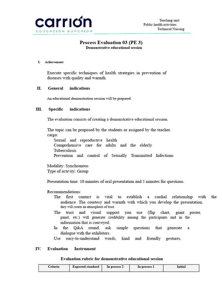 EP03_ET_II_Public_Health_Activities (1) progress | PDF