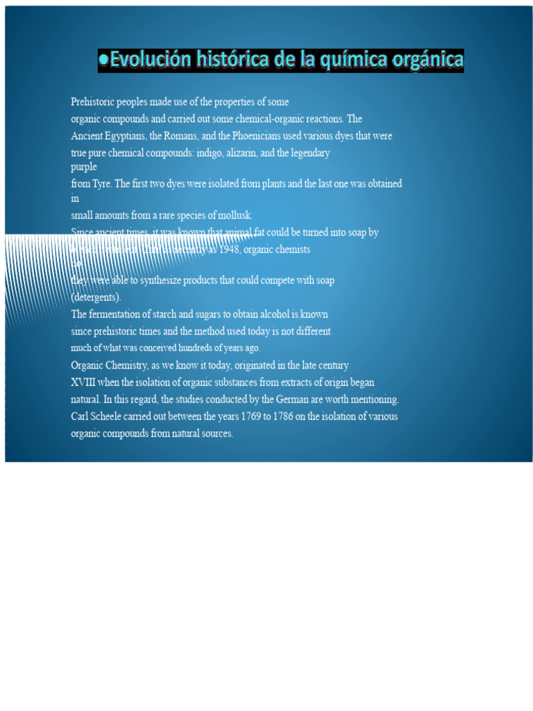Historical Evolution of Organic Chemistry | PDF | Organic Compounds ...