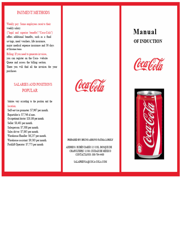 Coca-Cola Induction and Salary Overview | PDF | Salary | Coca Cola